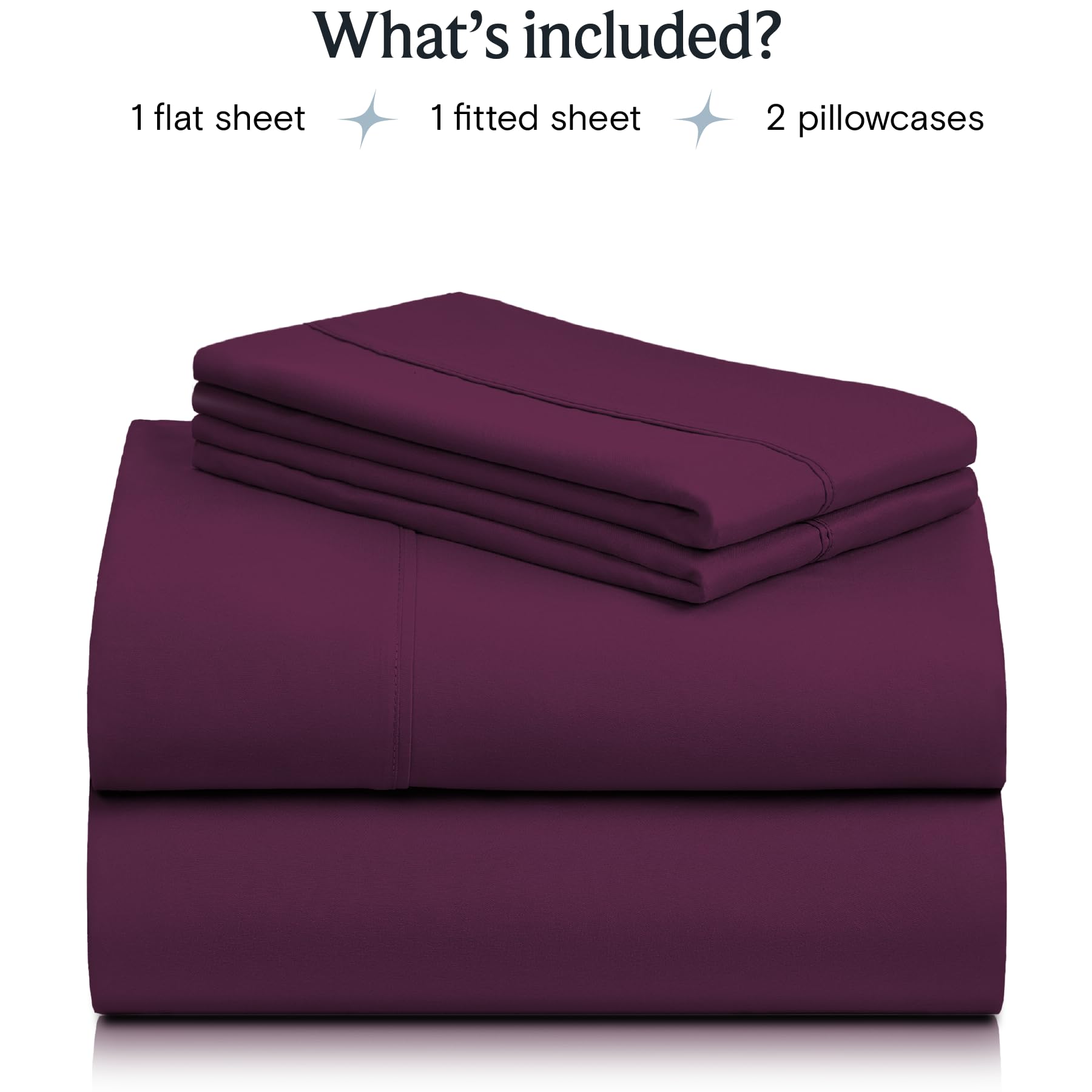 LuxClub Twin Sheets - Soft Twin Bed Sheets for Boys and Girls, 4 PC Deep Pockets 18" Eco Friendly Wrinkle Free Kids Fitted Sheets Machine Washable Hotel Bedding Silky Soft- Eggplant Twin