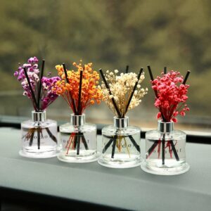 COCODOR Mini Flower Reed Diffuser/Garden Lavender / 1.6oz(50ml) / 1 Pack/Fragrance Decor for Cars Cubicles, Small Rooms and Home, Diffuser Oil Sticks Gift Set