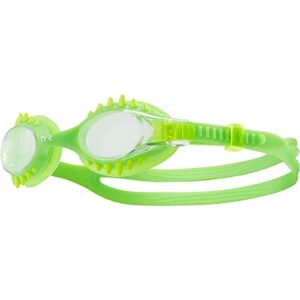 tyr kids swimple spikes swim goggles, clear/green/yellow