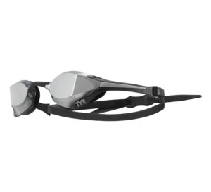 tyr tracer x elite mirrored race goggle- silver black silver, na