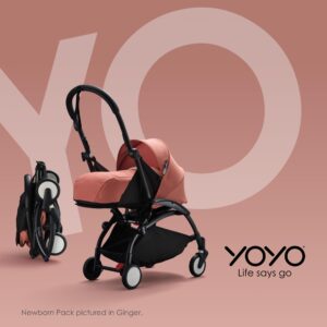 BABYZEN YOYO 0+ Newborn Pack, Toffee - Includes Mattress, Canopy, Head Support & Foot Cover - Requires YOYO2 Frame (Sold Separately)