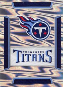 2019 nfl football panini album sticker #207 tennessee titans logo tennessee titans foil (2 inches wide x 2 1/4 inch tall individual album sticker)