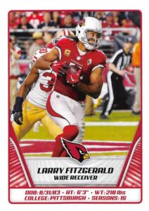 2019 nfl football panini album sticker #486 larry fitzgerald arizona cardinals (2 inches wide x 2 1/4 inch tall individual album sticker)