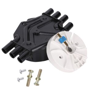 ignition distributor cap and rotor kit compatible with gmc chevrolet trucks v6 4.3l vortec - 1996-2005 astro blazer, 1996-2001 jimmy and more | replace dr475 dr331 d465 d328a 10452457 10452458