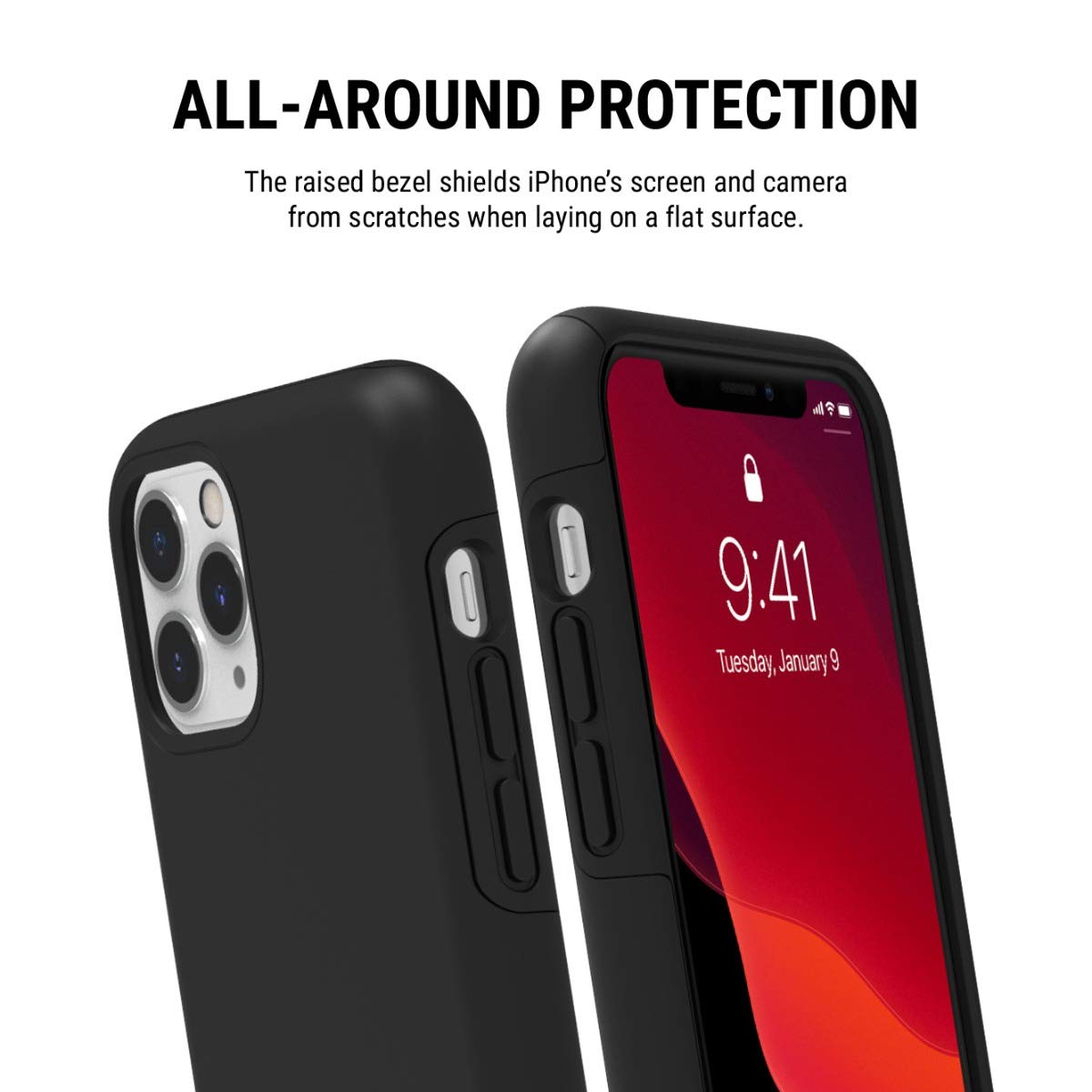 Incipio DualPro Dual Layer Case for Apple iPhone 11 Pro with Flexible Shock-Absorbing Drop-Protection - Black