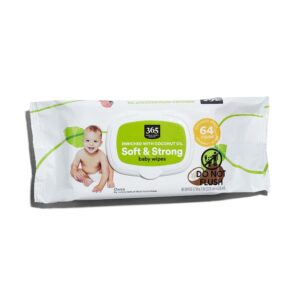 365 by whole foods market, coconut baby wipes, 64 count