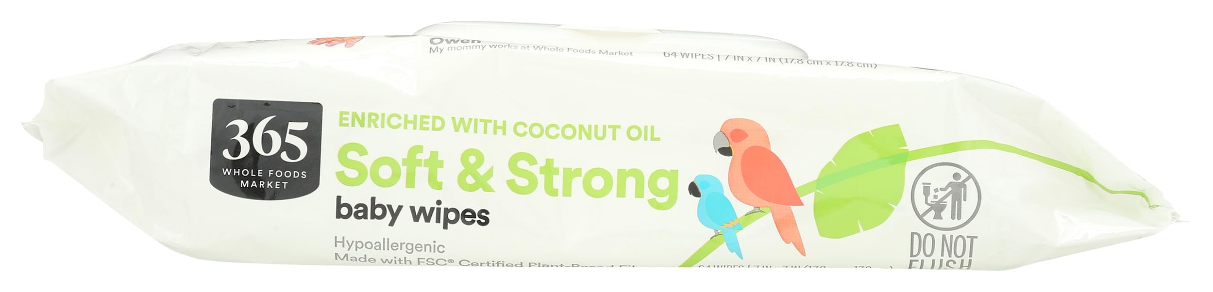 365 by Whole Foods Market, Coconut Baby Wipes, 64 Count