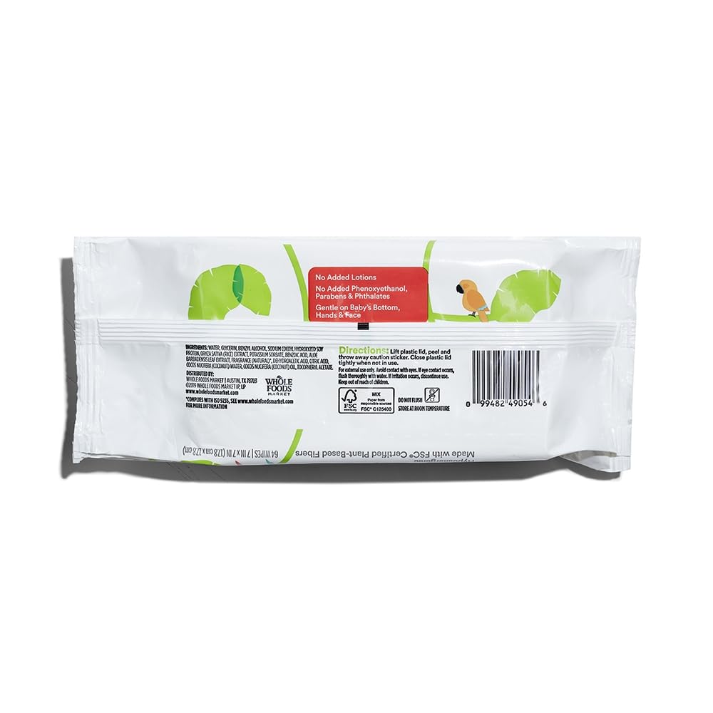 365 by Whole Foods Market, Coconut Baby Wipes, 64 Count