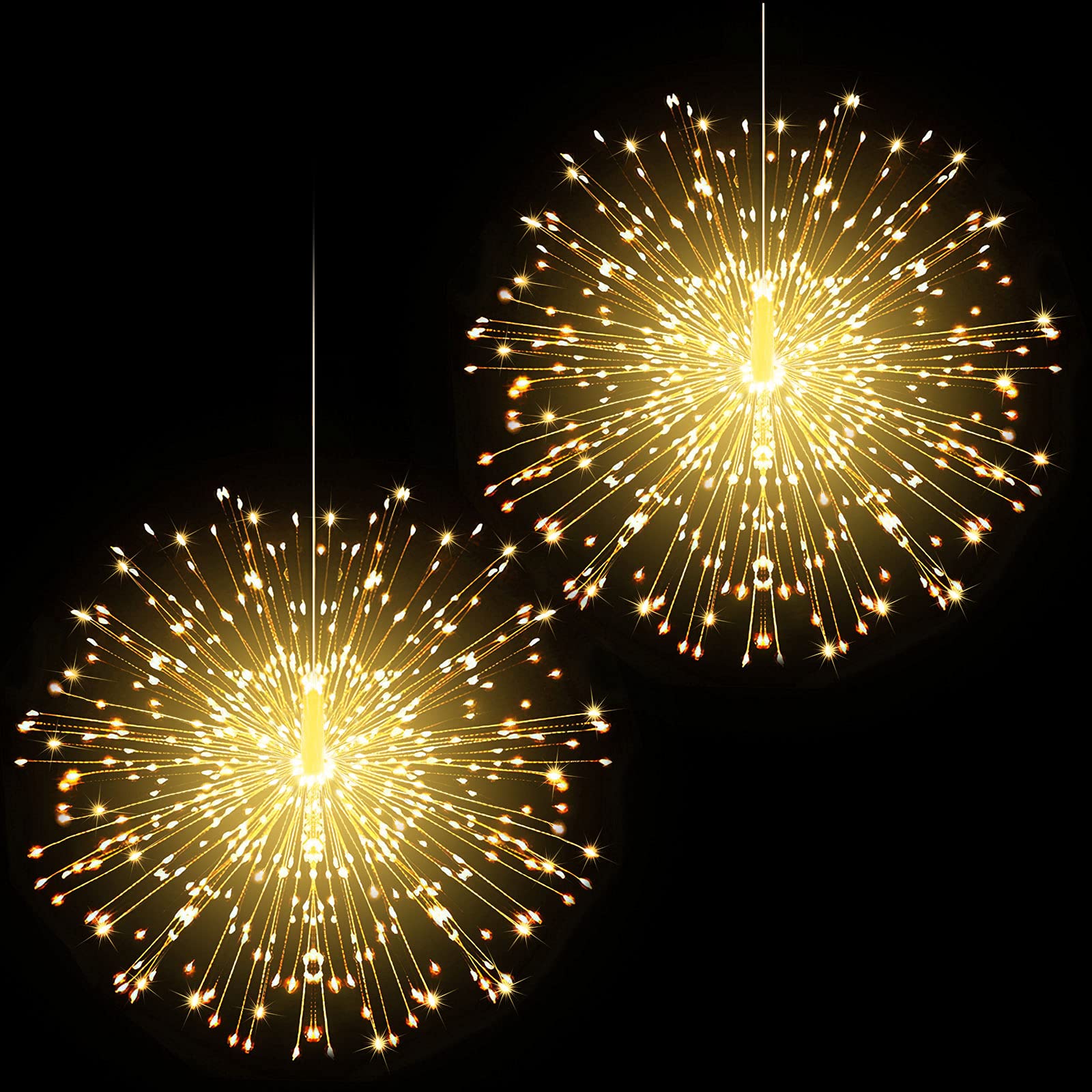 LetsFunny Fairy Christmas String Lights Wire Lights, 225 LED DIY 8 Modes Dimmable Lights with Remote Control, Decorative Hanging Starburst Lights Christmas Indoor Outdoor Decoration