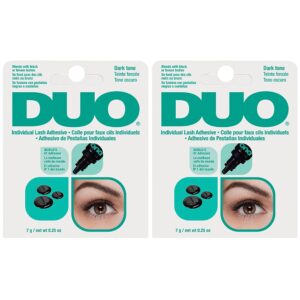 duo individual lash adhesive, for false individual lashes, dark, 0.25 oz, 2-packs