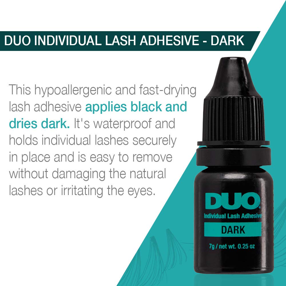 DUO Individual Lash Adhesive, for False Individual Lashes, Dark, 0.25 oz, 2-Packs