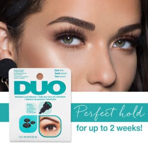 DUO Individual Lash Adhesive, for False Individual Lashes, Dark, 0.25 oz, 2-Packs