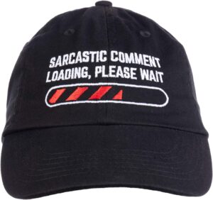 ann arbor t-shirt co. sarcastic comment loading please wait funny sarcasm humor for men women baseball cap dad hat black