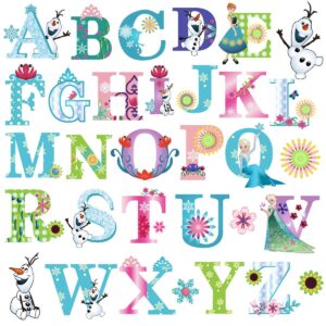 dekosh alphabet wall stickers for baby girl nursery | peel & stick decorative girl wall decals for bedroom