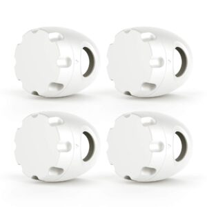 4 pcs baby safety door knob cover child proof doors handle covers fits most standard door knobs, white