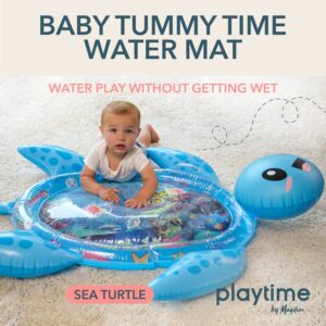 MAGIFIRE Tummy Time Water Mat for Infants 3-12 Months Old, Sea Turtle Measures 36 Inches x 46 Inches, Water Mat for Babies, BPA-Free, Tummy Time Toys