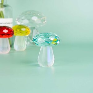 LONGWIN Mini Glass Mushroom Sculpture Colletion Crystal Figurines Idea Home Decoration Paperweight