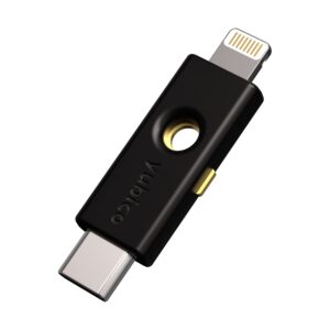 yubico - yubikey 5ci - two-factor authentication security key for android/pc/iphone, dual connectors for lighting/usb-c - fido certified