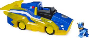 paw patrol, mighty pups charged up chase transforming deluxe vehicle preschool toy with lights and sounds