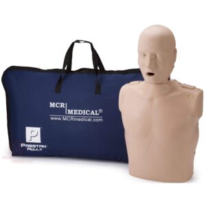 prestan pp-am-100m-ms professional adult cpr-aed training manikin with feedback, medium skin, mcr medical