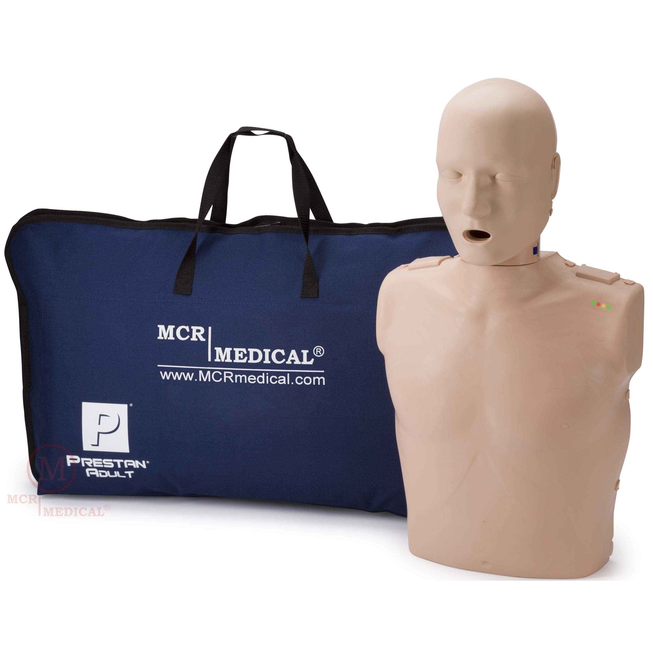 PRESTAN PP-AM-100M-MS Professional Adult CPR-AED Training Manikin with Feedback, Medium Skin, MCR Medical