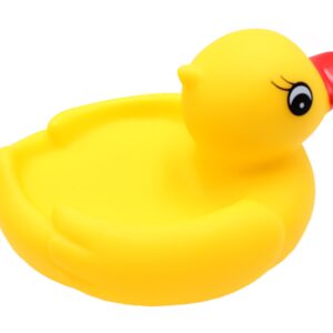 DOPHYRANIX Floating Rubber Duckies Bath Play 5 Pieces Set - Includes 1 Jumbo Mama Ducky and 4 Baby Ducks - Fun Water Tub Playing Kits(4 Colors)