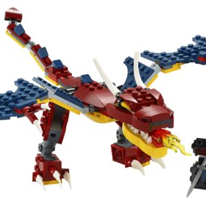 LEGO Creator 3in1 Fire Dragon 31102 Building Kit, Cool Buildable Toy for Kids (234 Pieces)