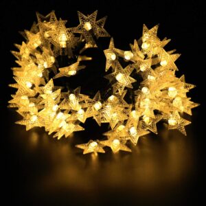 winboom 100 led 39.4ft solar christmas lights outdoor waterproof 8 modes star solar string lights,solar powered fairy light for outside garden tree