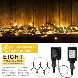 300 LED Christmas String Lights, 108FT Christmas Lights - UL Certified Outdoor & Indoor Fairy Lights Christmas Tree Decor, Patio, Garden, Party, Wedding, Halloween, Holiday Decoration