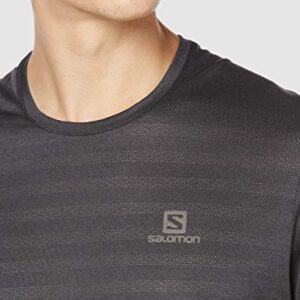 Salomon Men's XA Long Sleeve Tee, Black/Heather, Medium