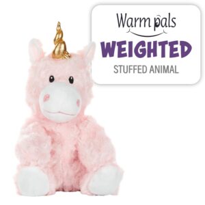 warm pals - princess pink unicorn - 1.5lbs - cozy microwavable lavender scented plush toys - heated stuffed animal - heatable coolable bedtime comfort plushie