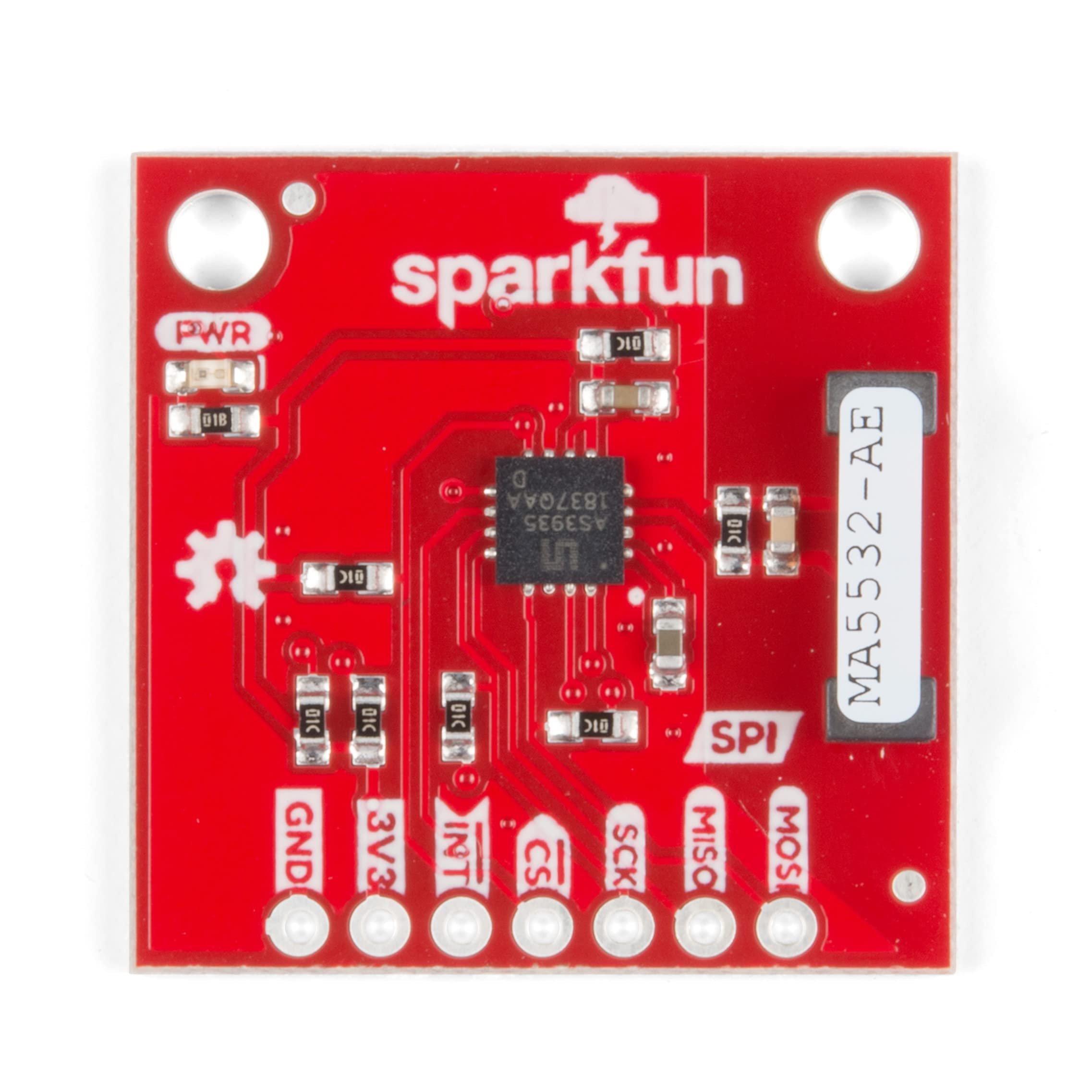 SparkFun Lightning Detector - AS3935 Add Lightning detection to your weather station Programmable detection level Distance to storm estimator Indoor-Outdoor setting SPI Interface 3.3V logic Small size