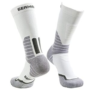 hiking work boot socks for men & women w/anti-stress moisture wicking germanium & coolmax all season 2 pairs x-large