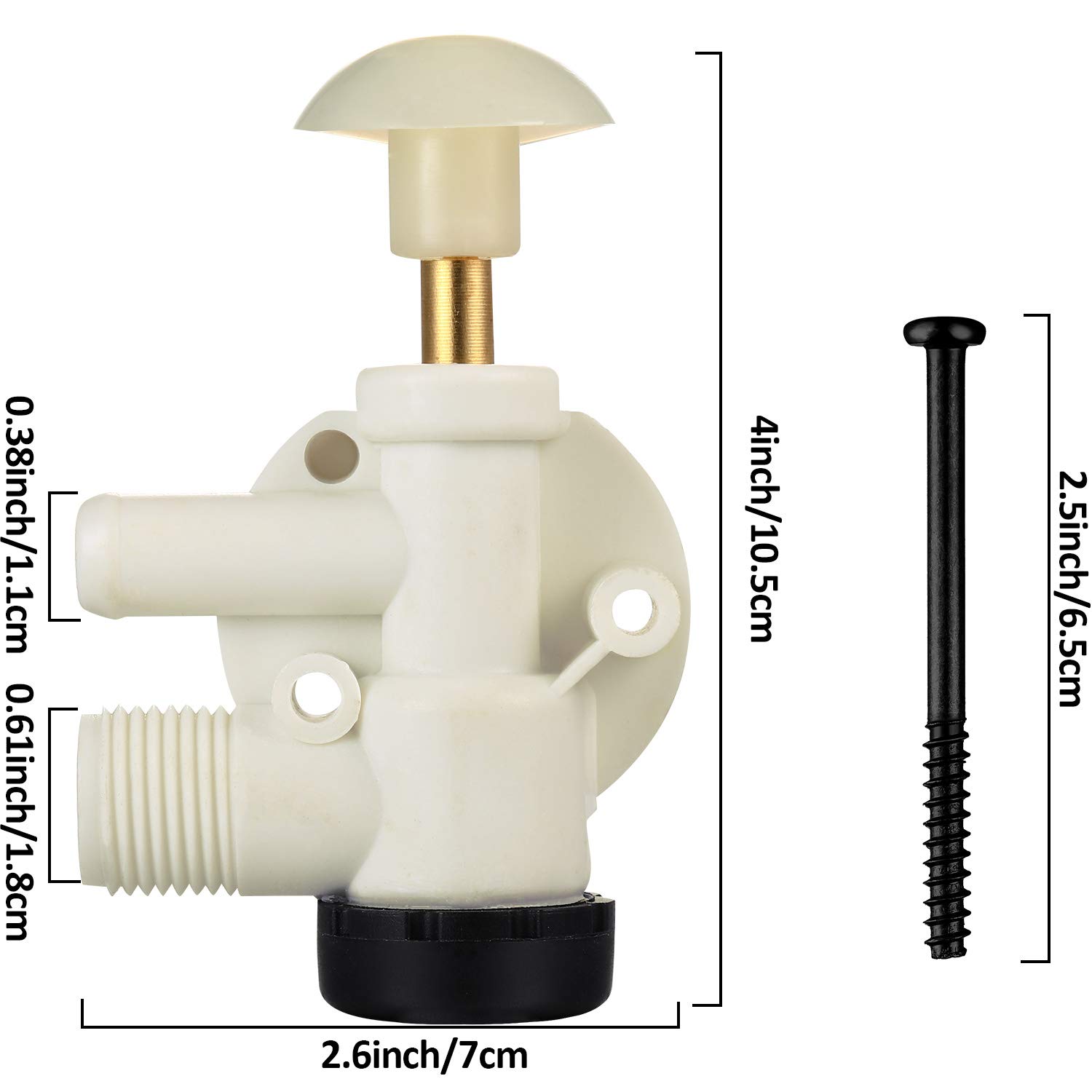 385314349 Toilet Water Valve Assembly RV Camper Trailer Toilet Repair Kit Compatible with Sealand Ecovac Vacuflush Flush Toilets Replacement for Foot Pedal Toilets Except 300 310 320 Model