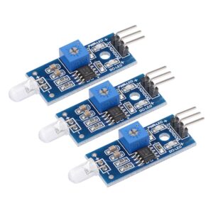 uxcell photosensitive diode sensor light detection photodiode module with digital output for smart car 3pcs