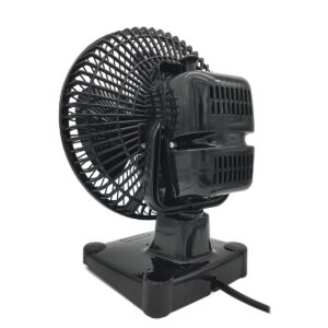 Uninex EK800BKFNSKU Patented Oval Oscillating Up and Down Table Fan, 2-Speed, Compact, ETL Listed, 8-Inch, Black