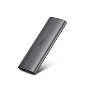 ssk 1tb portable external ssd,usb3.2 gen2（6gbps） ultra speed external solid state drive usb-c mini external ssd with 550mb/s data transfer for laptop, typc c phones and more