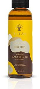 As I Am Pure Oils Virgin Black Seed Oil - 2 ounce - Cold Pressed Anti-Oxidant - 100% Pure Unrefined Nigella Sativa Seed Oil - Rich in Omega-6 and Omega-9 Fatty Acids - Enriched with Phytosterols