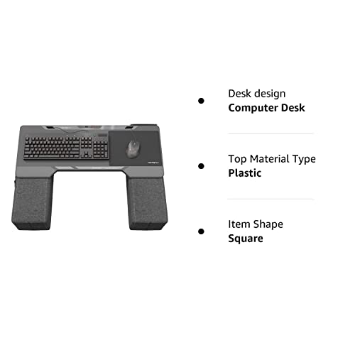 Couchmaster CYCON² Fusion Grey - Couch Gaming USB-Hub Desk for Mouse & Keyboard (for PC, PS4/5, Xbox One/Series X), Ergonomic lapdesk for Couch & Bed