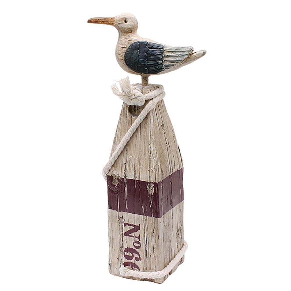 Seagull Figurine Nautical Decorations Ornaments Bird Statue Rustic Coastal Beach Home Decorations Nautical Gifts