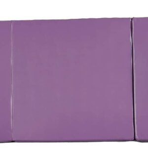 HI-MAT Thick Folding Exercise Mat With Carrying Handles for Exercise, Gymnastics and Home Gym Protective Flooring (purple)