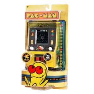 Basic Fun Arcade Classics - Pac-Man Color LCD Retro Mini Arcade Game, 2 Players, Yellow