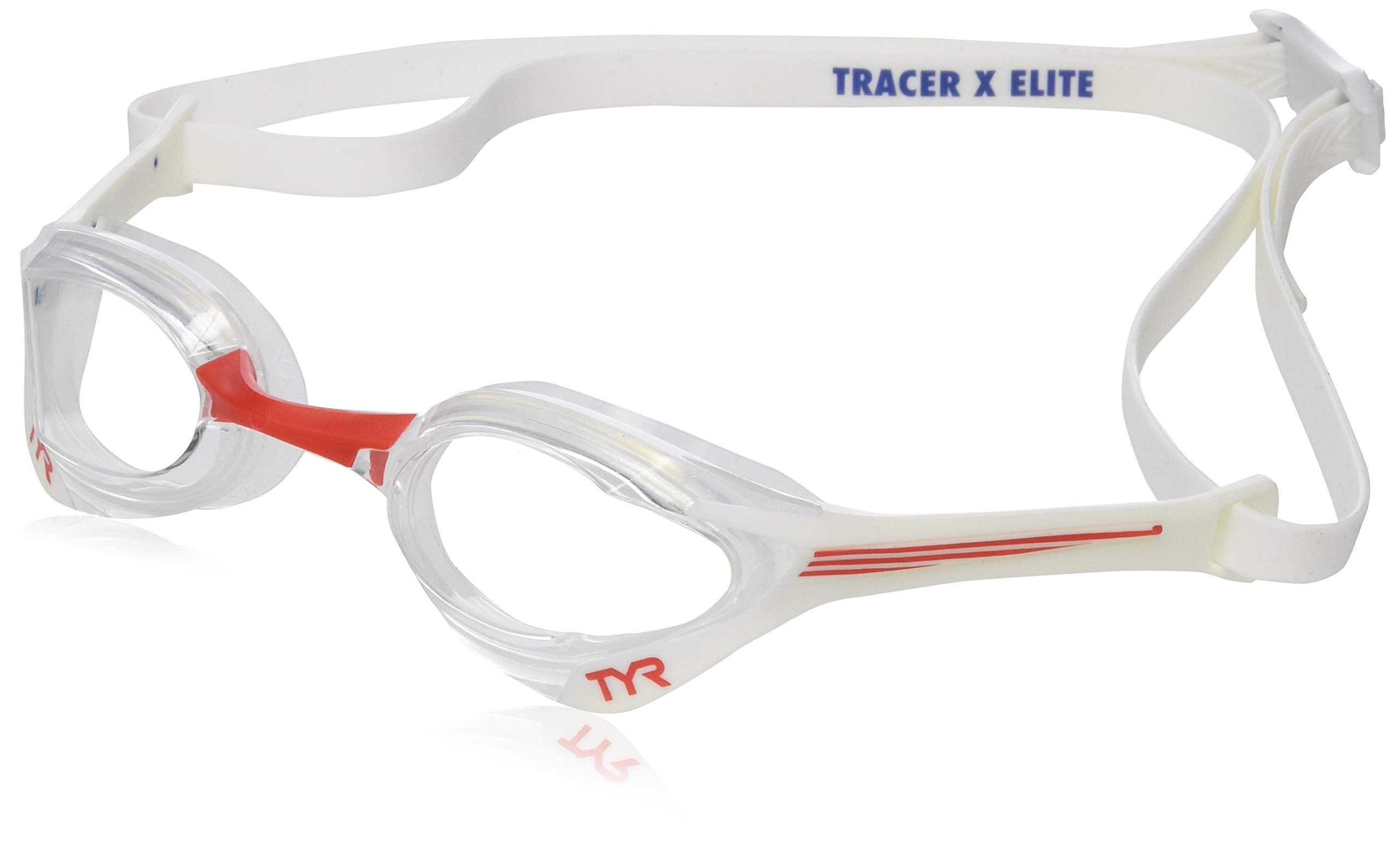 TYR Tracer x Elite Race Goggle- Clear Red Navy, NA