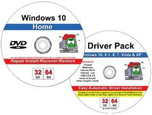 9th & vine dvd compatible with windows 10 home 32-64 bit & 2019 drivers combo. install to factory fresh, recover, repair and restore boot disc. fix pc