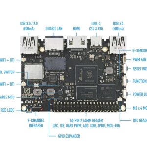 Khadas VIM3 4+32GB Amlogic A311D Single Board Computer with 5.0 Tops NPU Mini PC Desktop Run Khadas OOWOW/Android/LibreELEC/Ubuntu