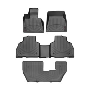 WeatherTech Custom Fit FloorLiners for BMW Alpina XB7, X7 50i, X7 M50i, X7 M60i, X7 40i - Full Set (441507-1-3-4), Black