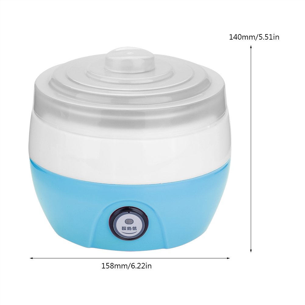 Automatic Yogurt Maker, 1L Household Electric Automatic Yogurt Yoghurt DIY Maker Stainless Steel Inner Container 220V, Yogurt Maker(Blue)