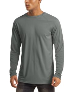 fishing shirts for men long sleeve uv shirts sun shirts running shirts workout shirts rashguard hiking shirts swim shirts upf 50 shirts dark grey