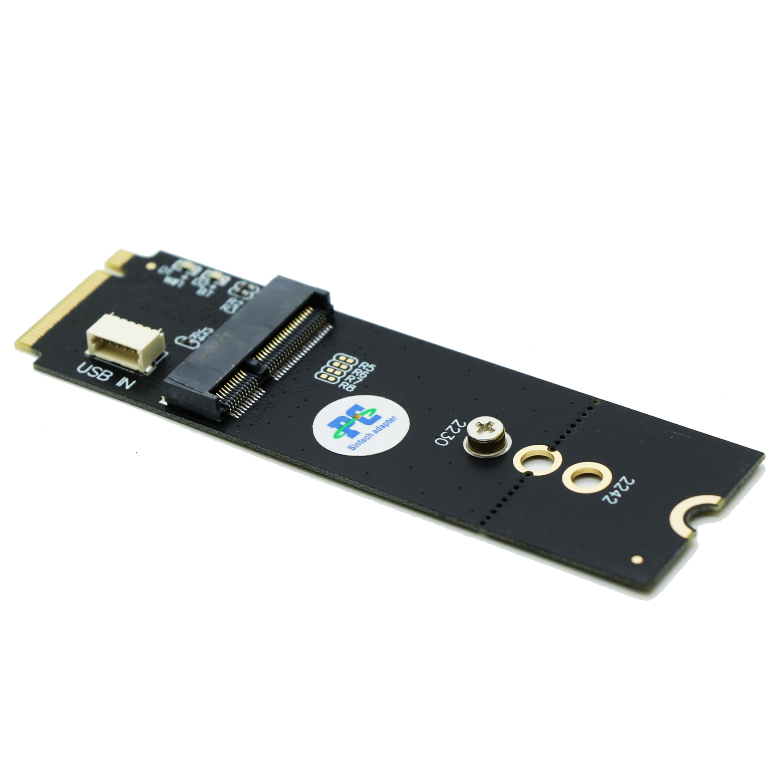 Sintech M.2 M-Key M.2 Key E Module,NGFF WiFi Card to M.2 Key M Adapter Card Compatible for Intel 7260,8260,9260