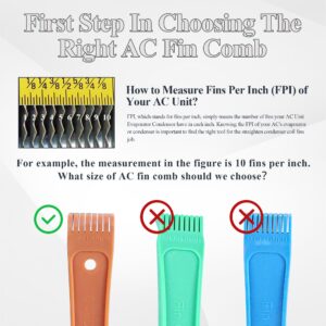 FCR6 Fin Comb Tool Set for Straighten A/C Evaporator Condensor Coils by prime&swift